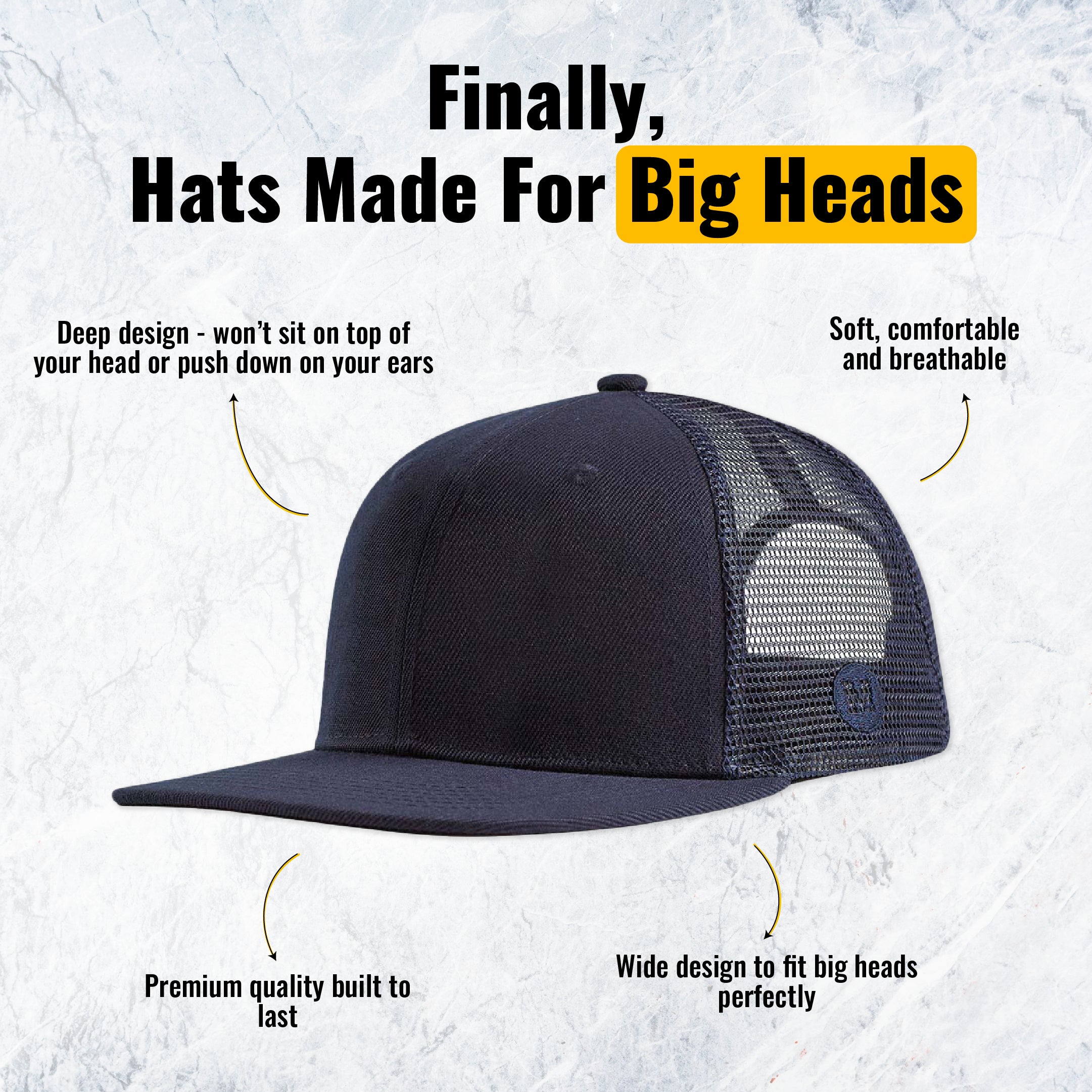 Blank Trucker Hat in Navy: Timeless and Stylish